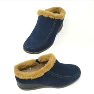 Sporto | Shoes | Sporto Blue Suede Gabby Slip On Moccasin Clog 2w ...